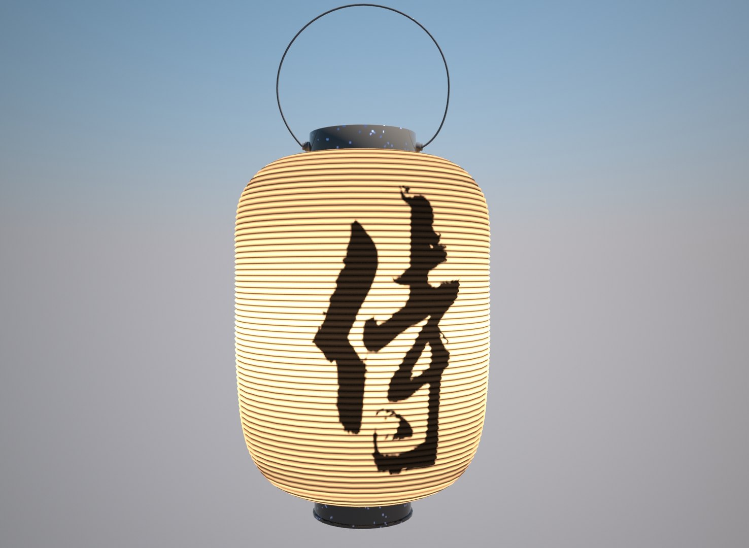 japanese lamp samurai - 3d 3ds