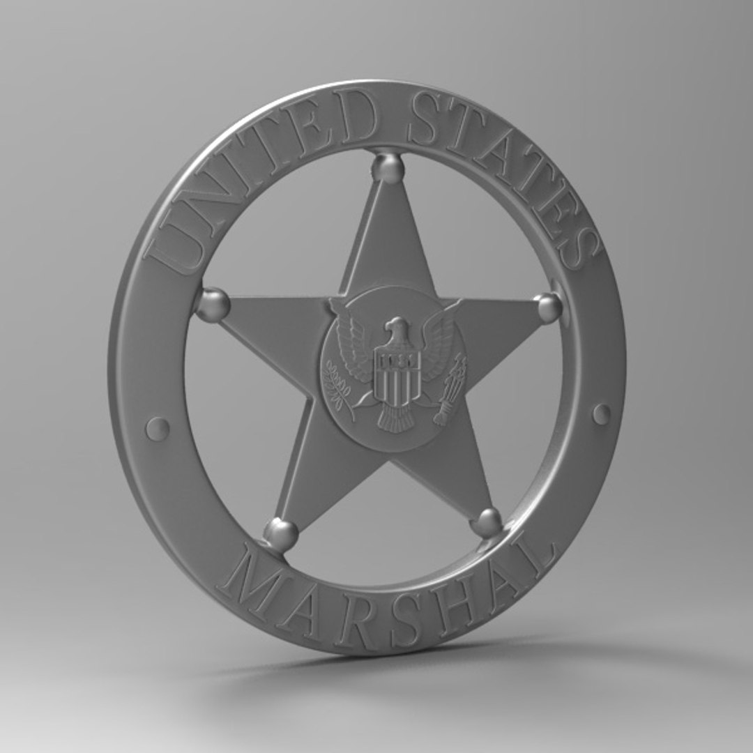 Badge Marshal 3d Model