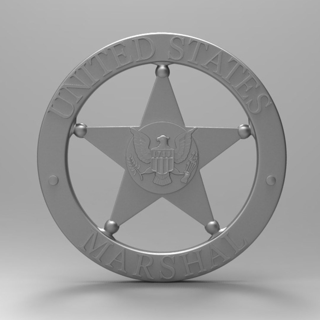 Badge Marshal 3d Model