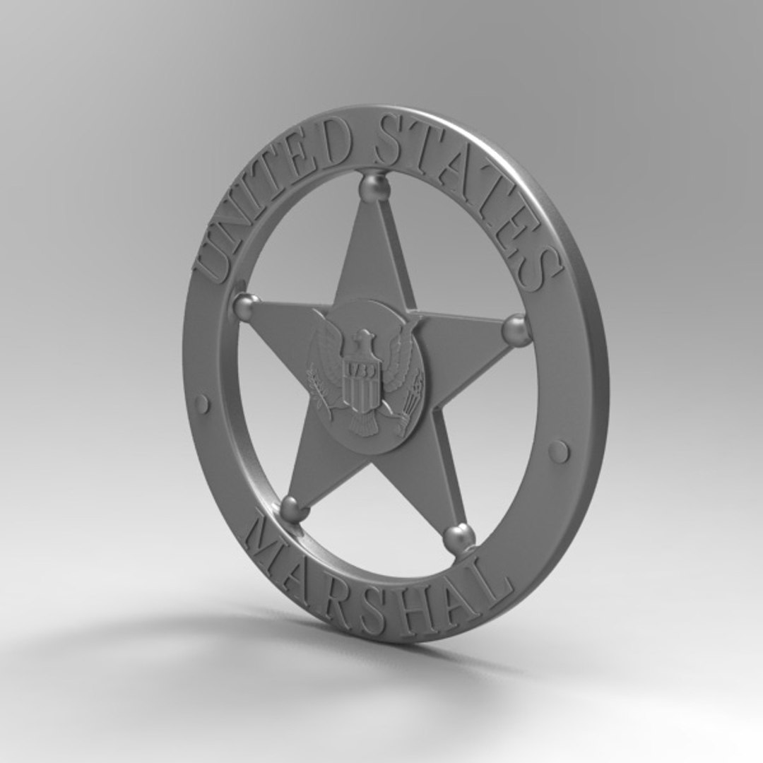 Badge Marshal 3d Model