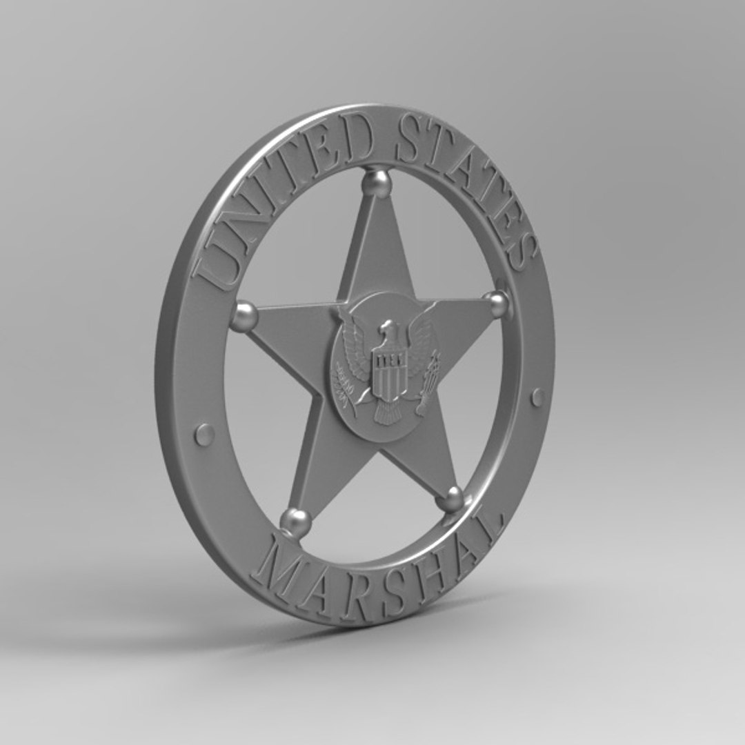 Badge Marshal 3d Model