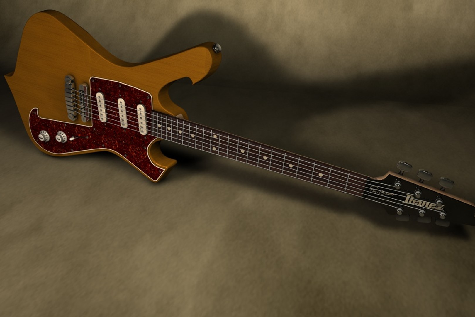 Paul Ibanez Fireman Guitar 3d Model