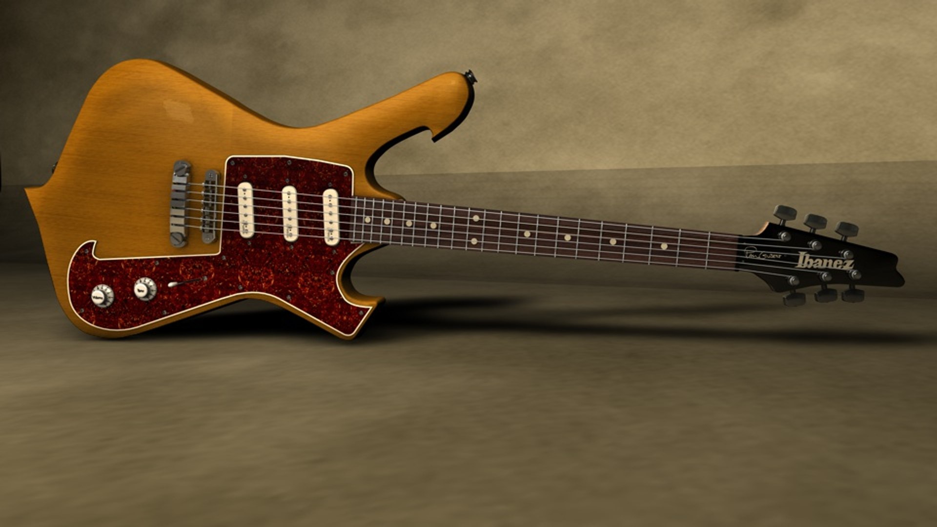 Paul Ibanez Fireman Guitar 3d Model