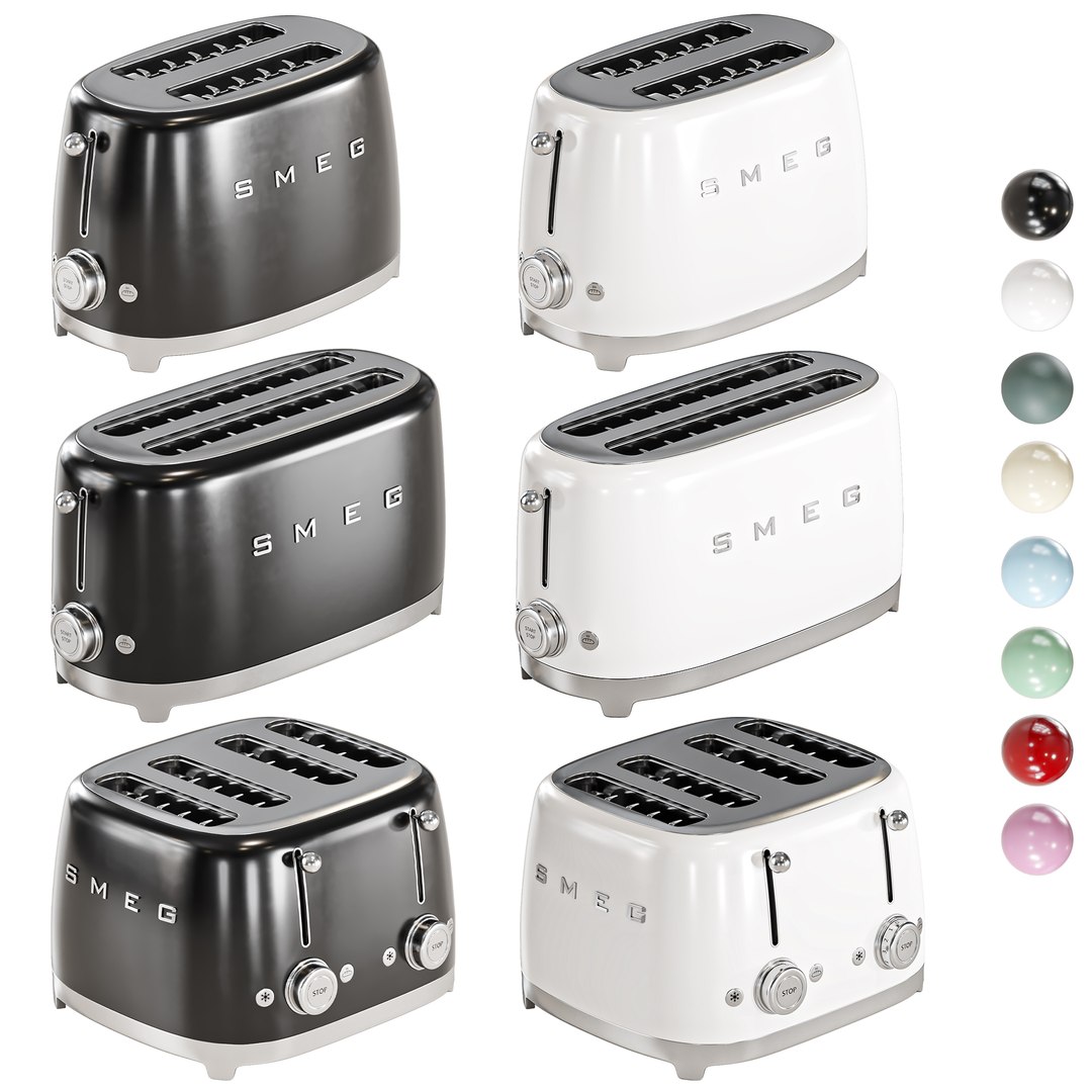3D Kitchen Appliance004-smeg Toasters - TurboSquid 2348213