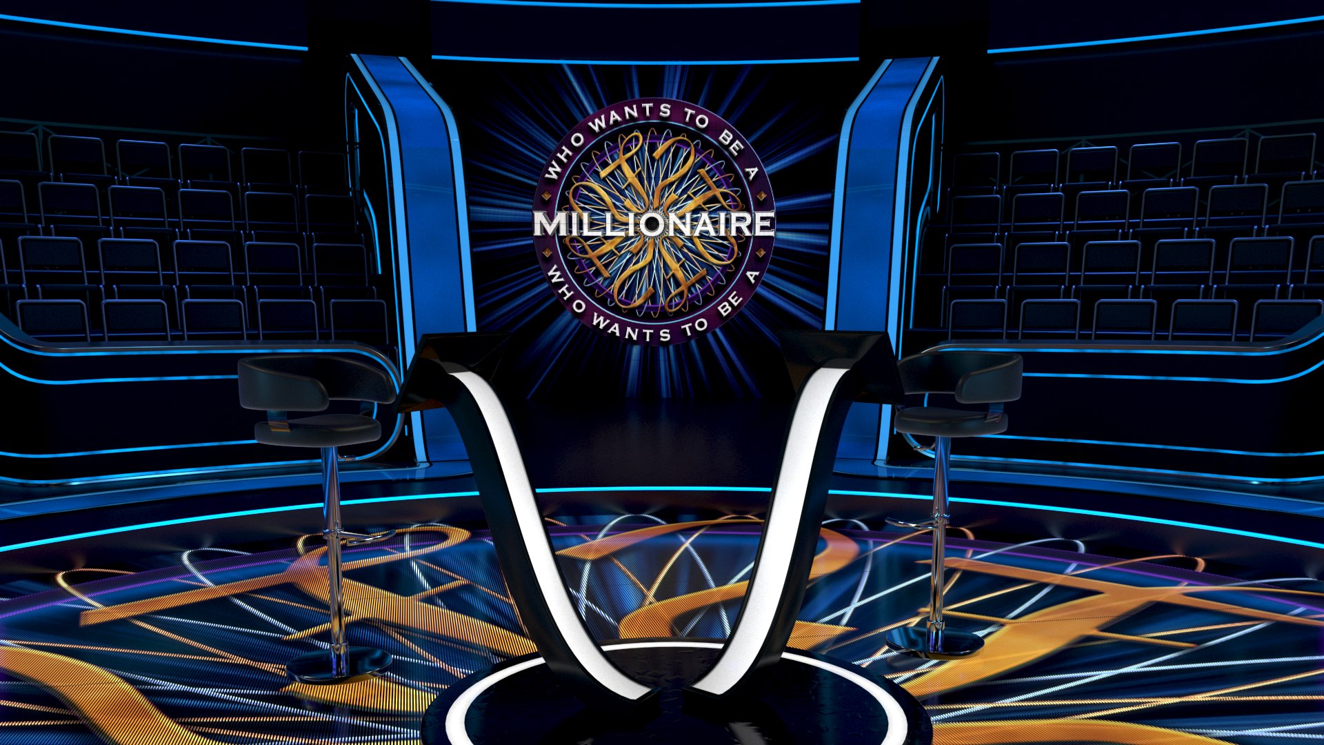 Who Wants To Be A Millionaire TV Studio Set UK 3D 3D Model - TurboSquid ...