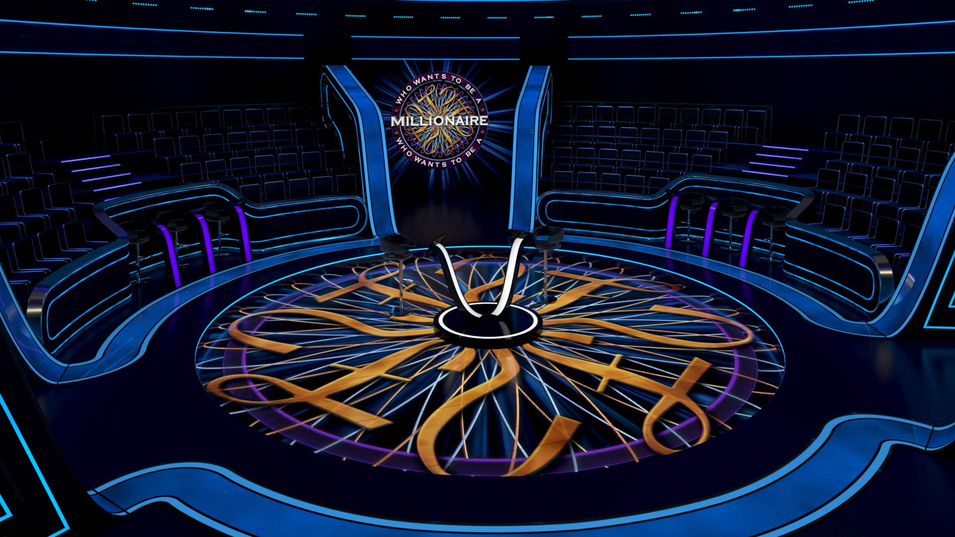 Who Wants To Be A Millionaire TV Studio Set UK 3D 3D Model - TurboSquid ...