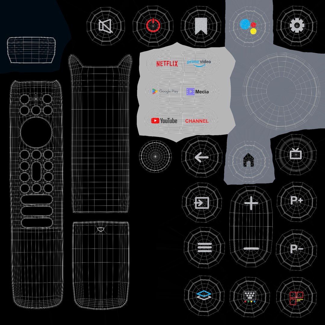 3D TV Remote Model - TurboSquid 2149032