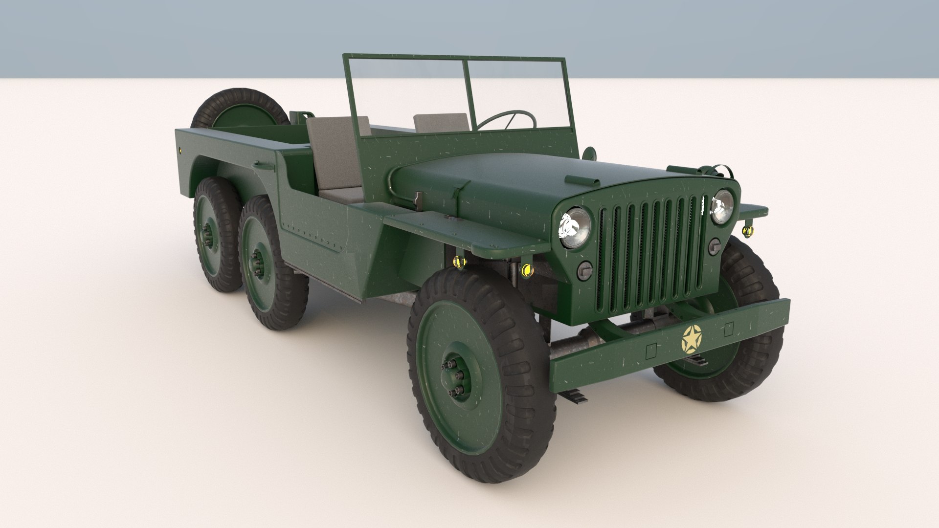 1942 Willys Jeep T14 3D Model - TurboSquid 1603343