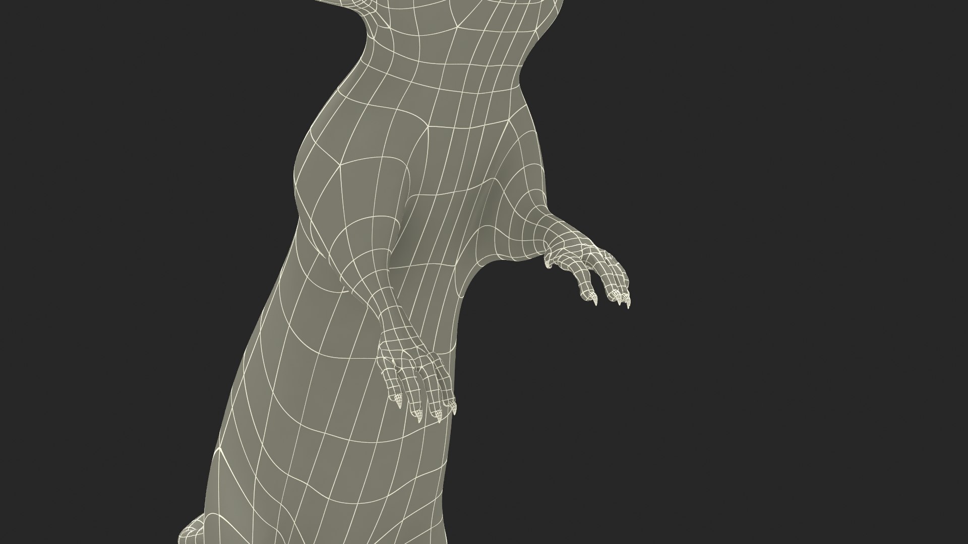 3D Standing Rat With Fur - TurboSquid 2265135