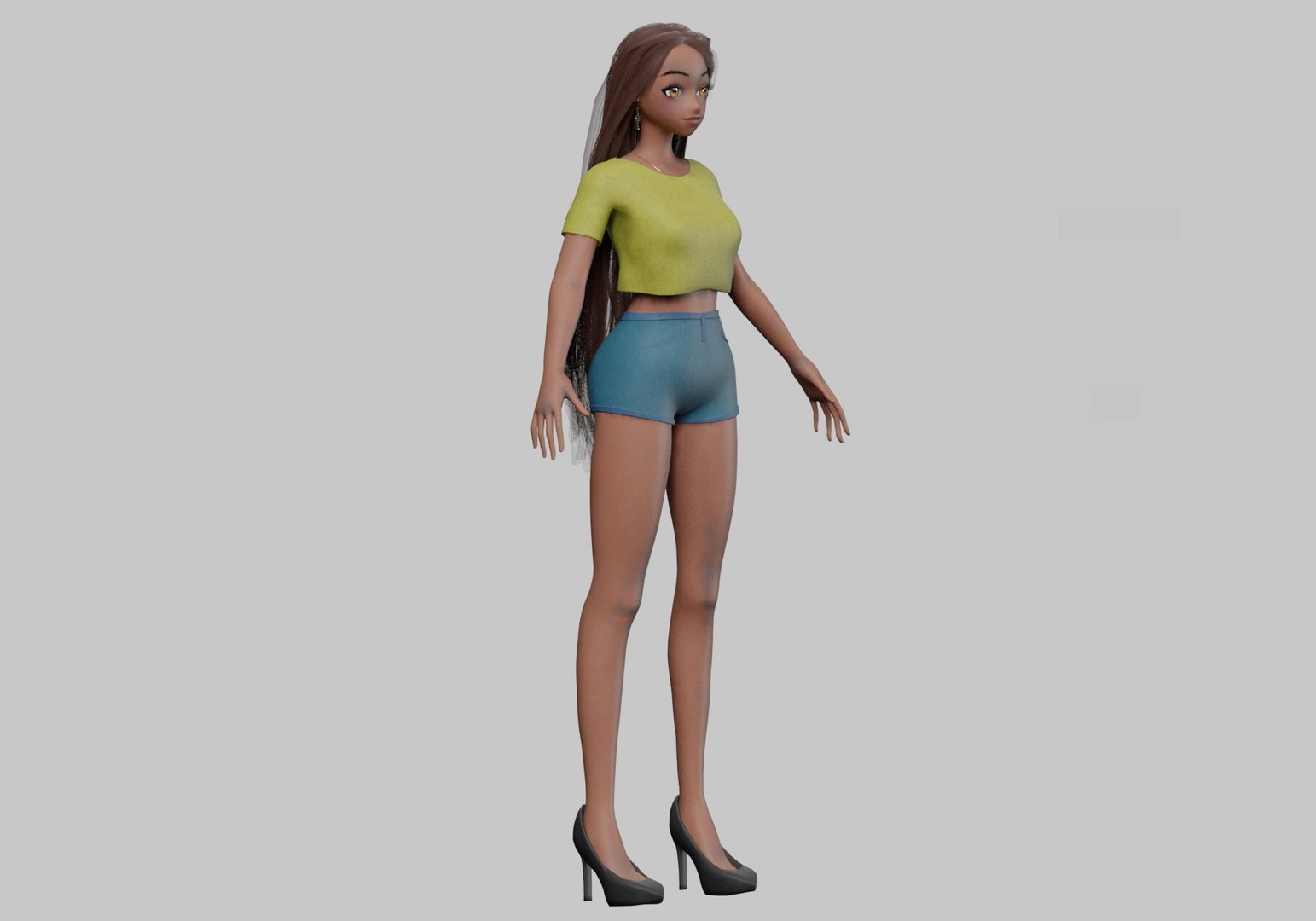 Cute Cartoon Girl V31560 3D Model - TurboSquid 2272032