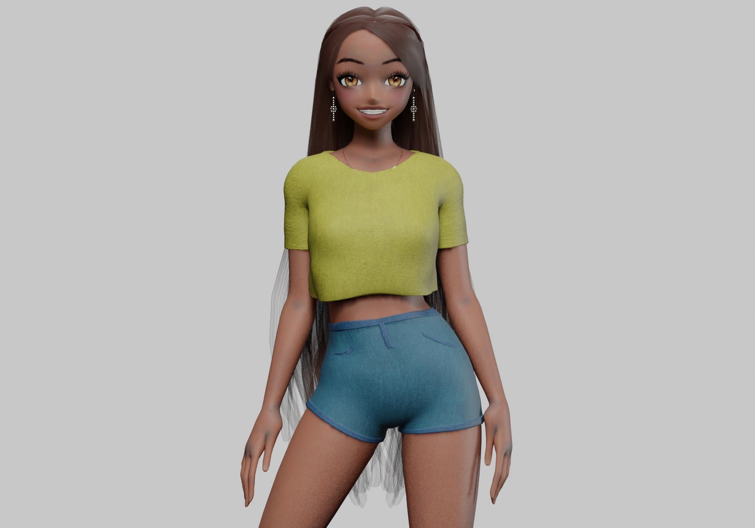 Cute Cartoon Girl V31560 3D Model - TurboSquid 2272032