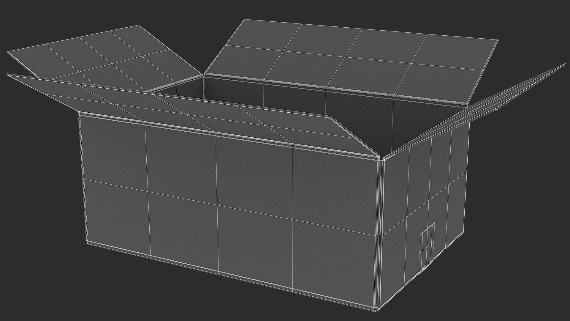 Cardboard Box 2 Open 3D model - TurboSquid 2180043