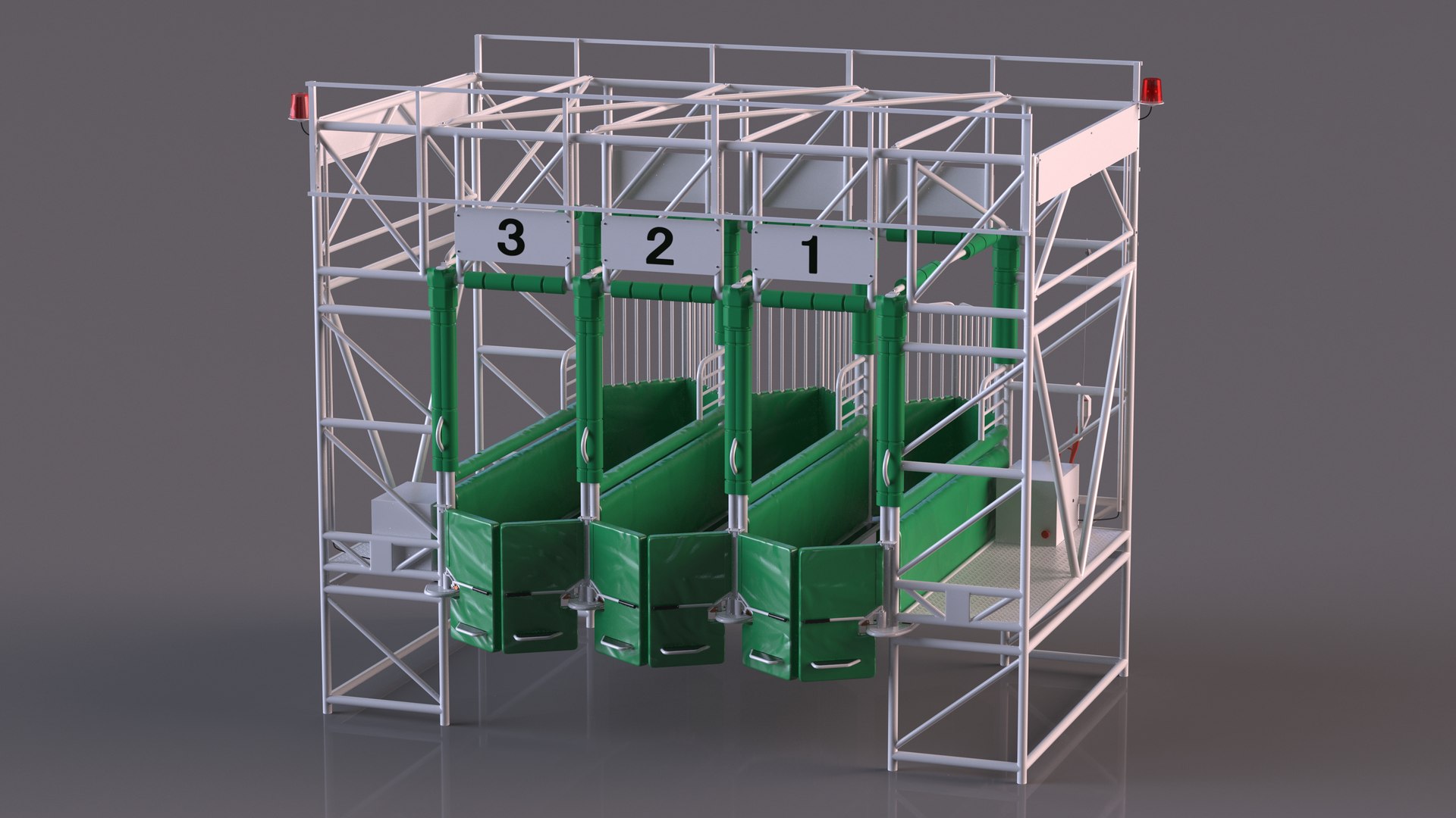 3D Horse Starting Gates For 3 Places Rigged - TurboSquid 2029475