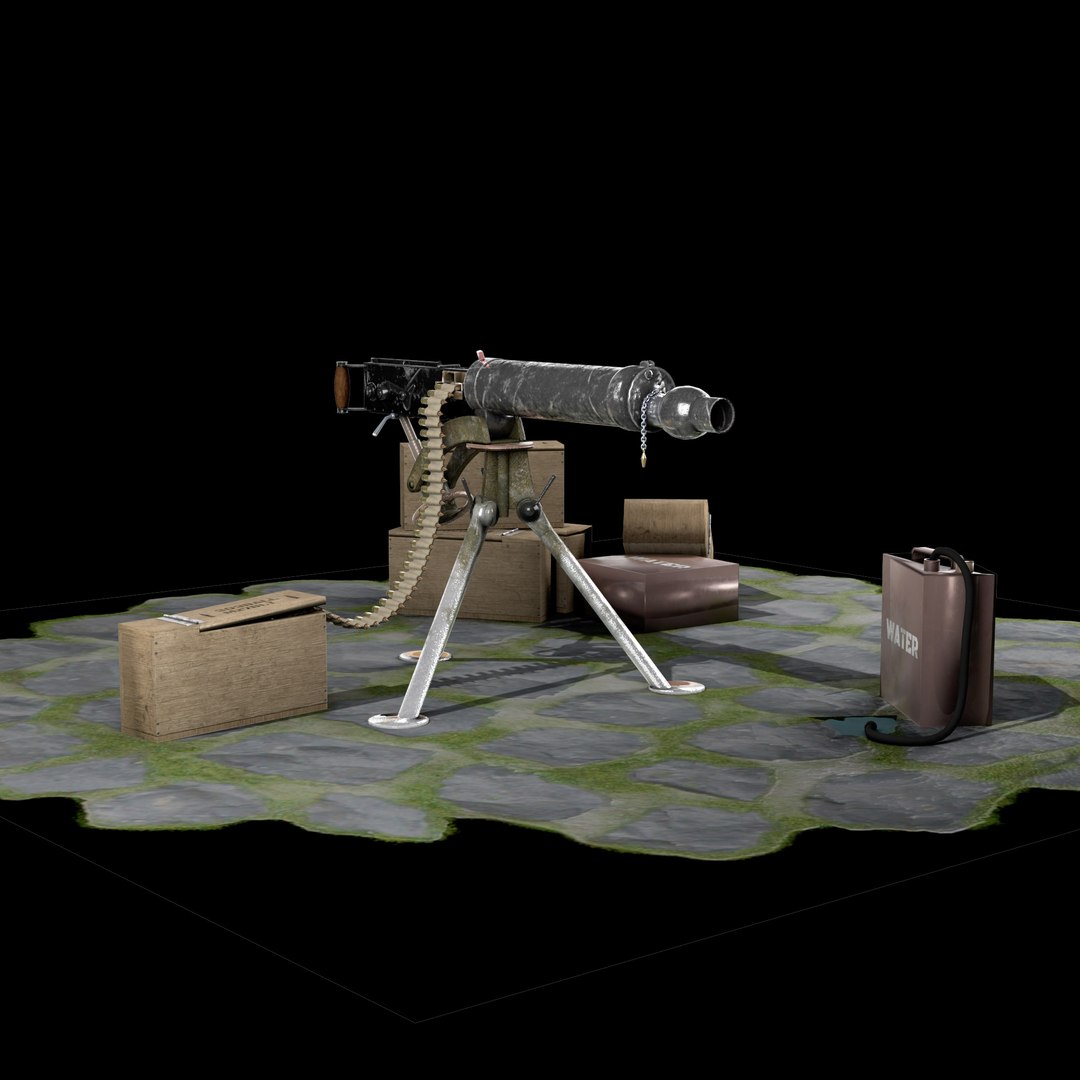 3D Vickers Machine Gun 2 Model - TurboSquid 1537789