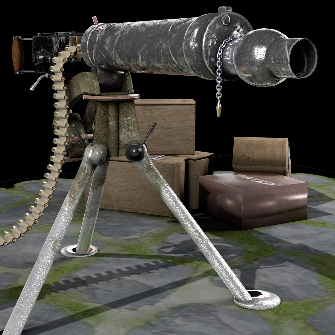 3D Vickers Machine Gun 2 Model - TurboSquid 1537789