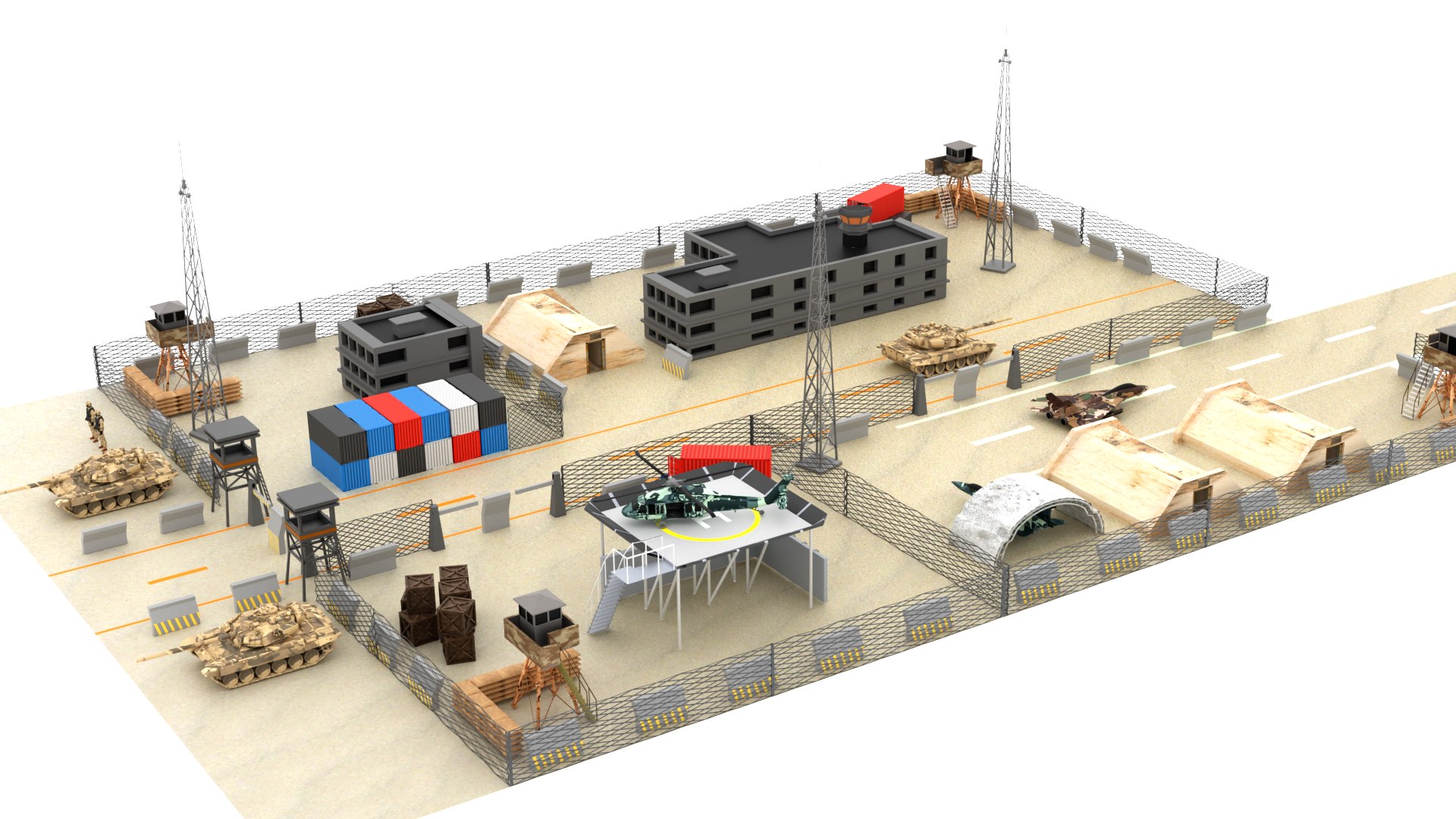 Sweden Military Base 3D Model - TurboSquid 1885001