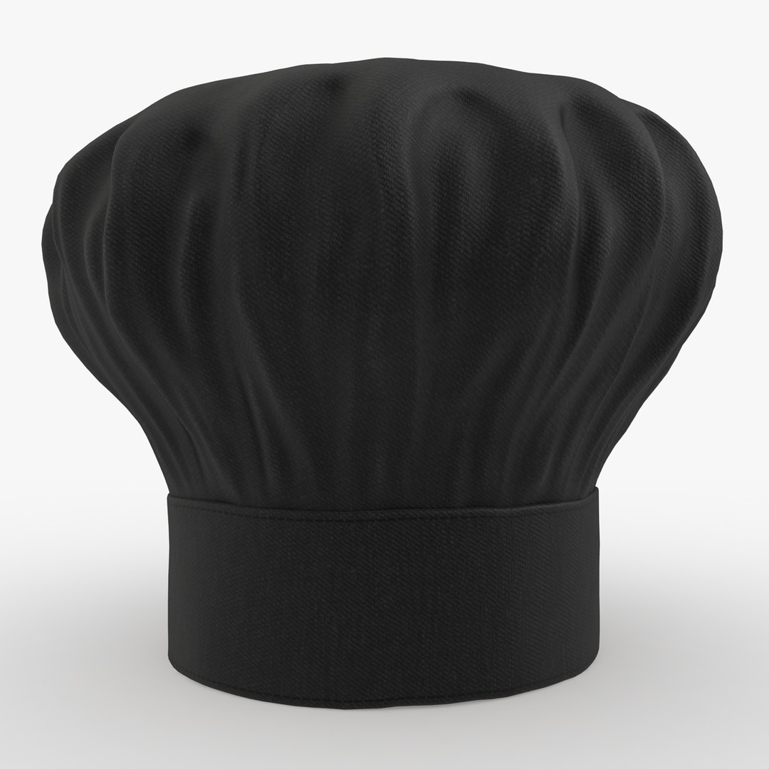 3d Realistic Chef Hat 04 Model