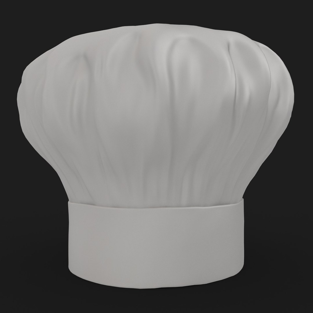 3d Realistic Chef Hat 04 Model