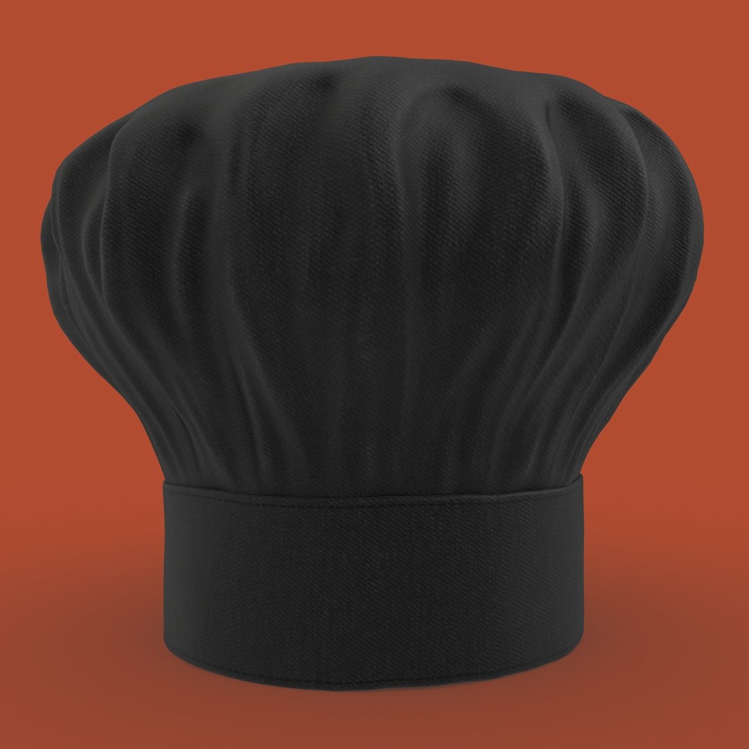 3d Realistic Chef Hat 04 Model