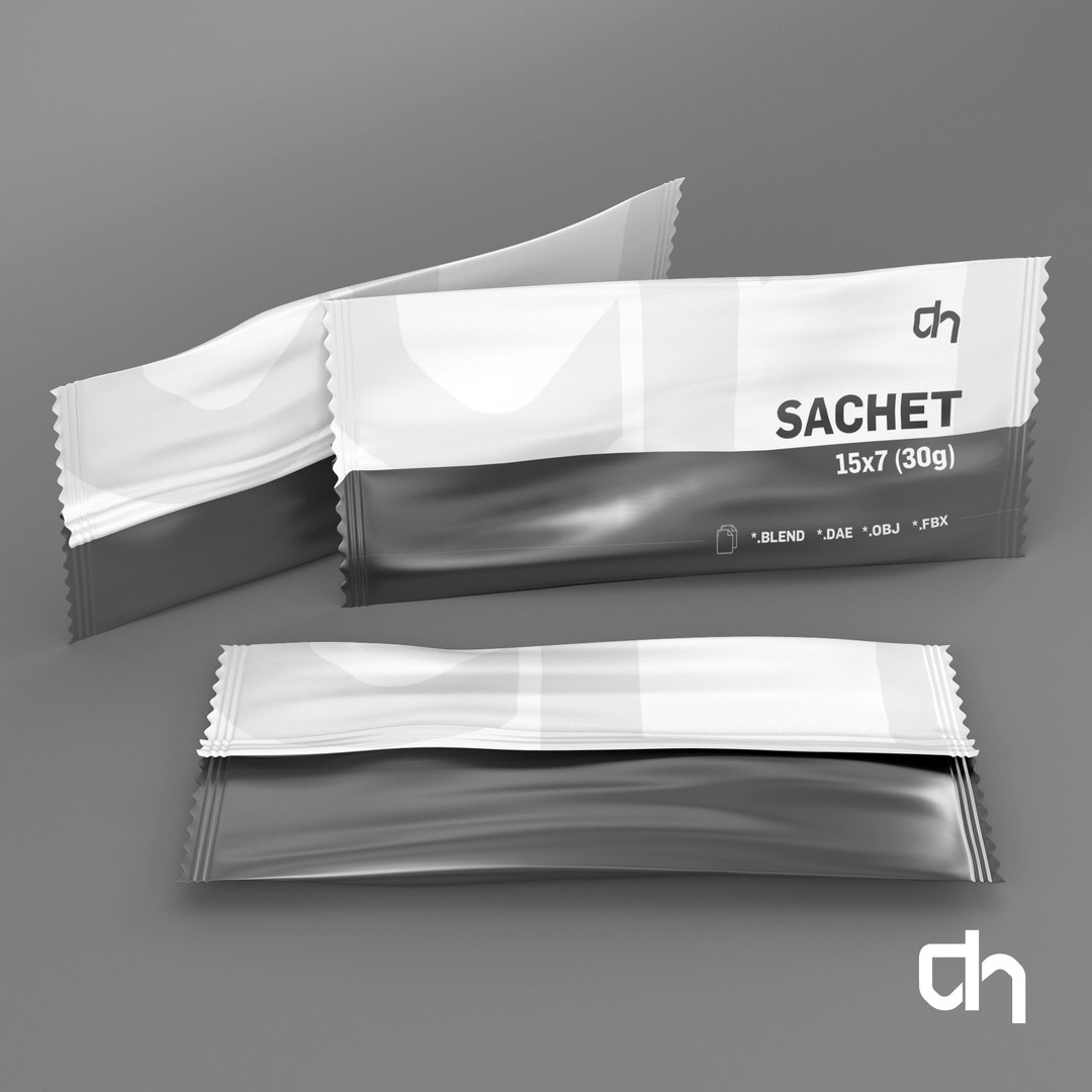3d Sachet 15x7cm 30 Grams Model