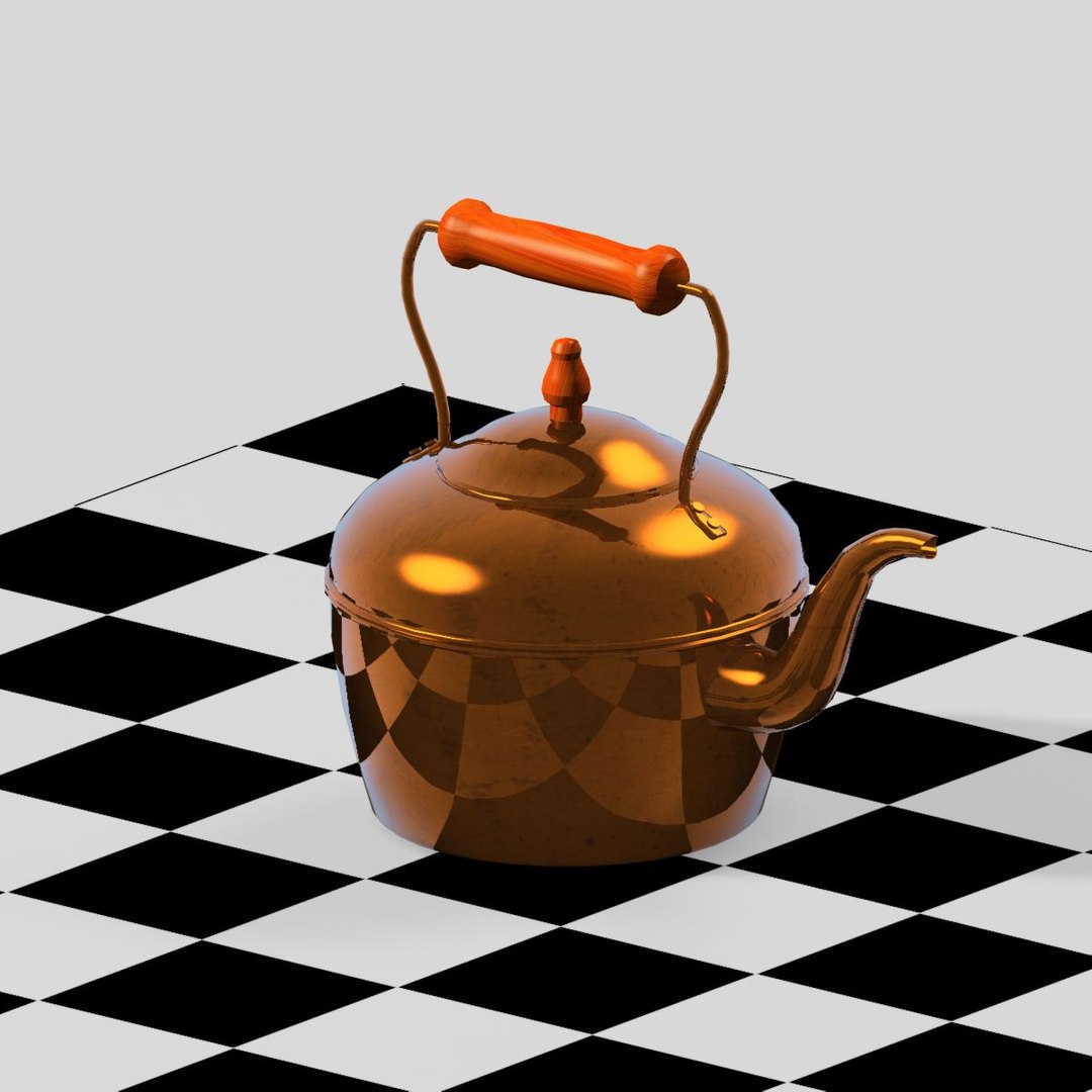 3d Model Copper Kettle