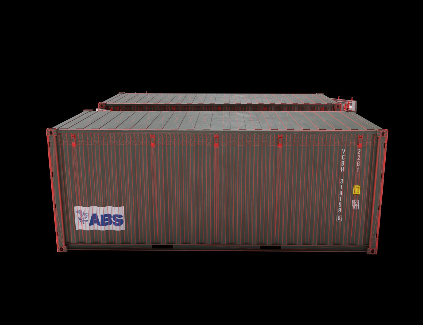 20ft Cargo Container Green Military Model - TurboSquid 2205939