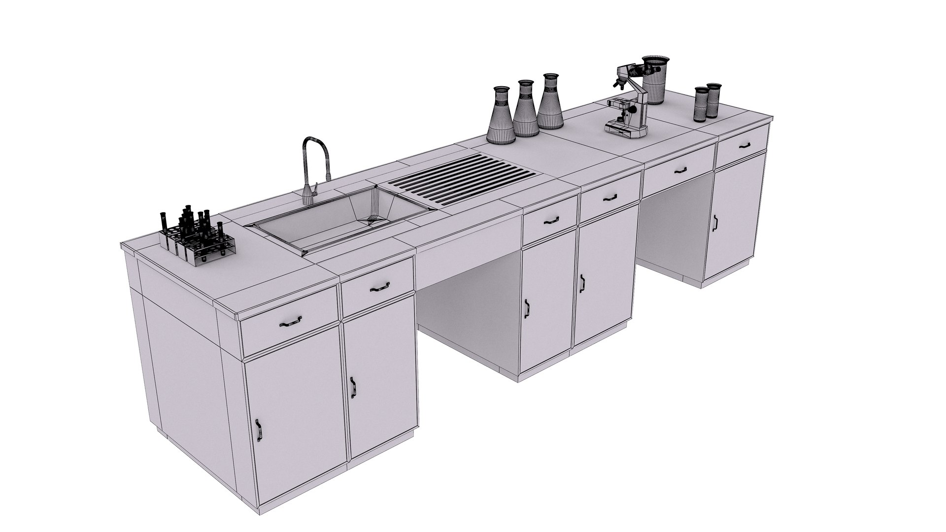 Laboratary Table 1 3D Model - TurboSquid 1913495