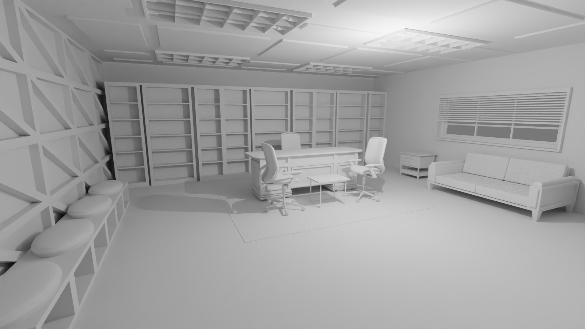 3D Boss Office - No Material - TurboSquid 2164796