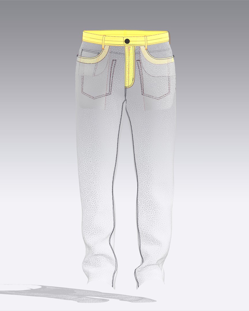3D Five Pocket Pant Model - TurboSquid 2091863