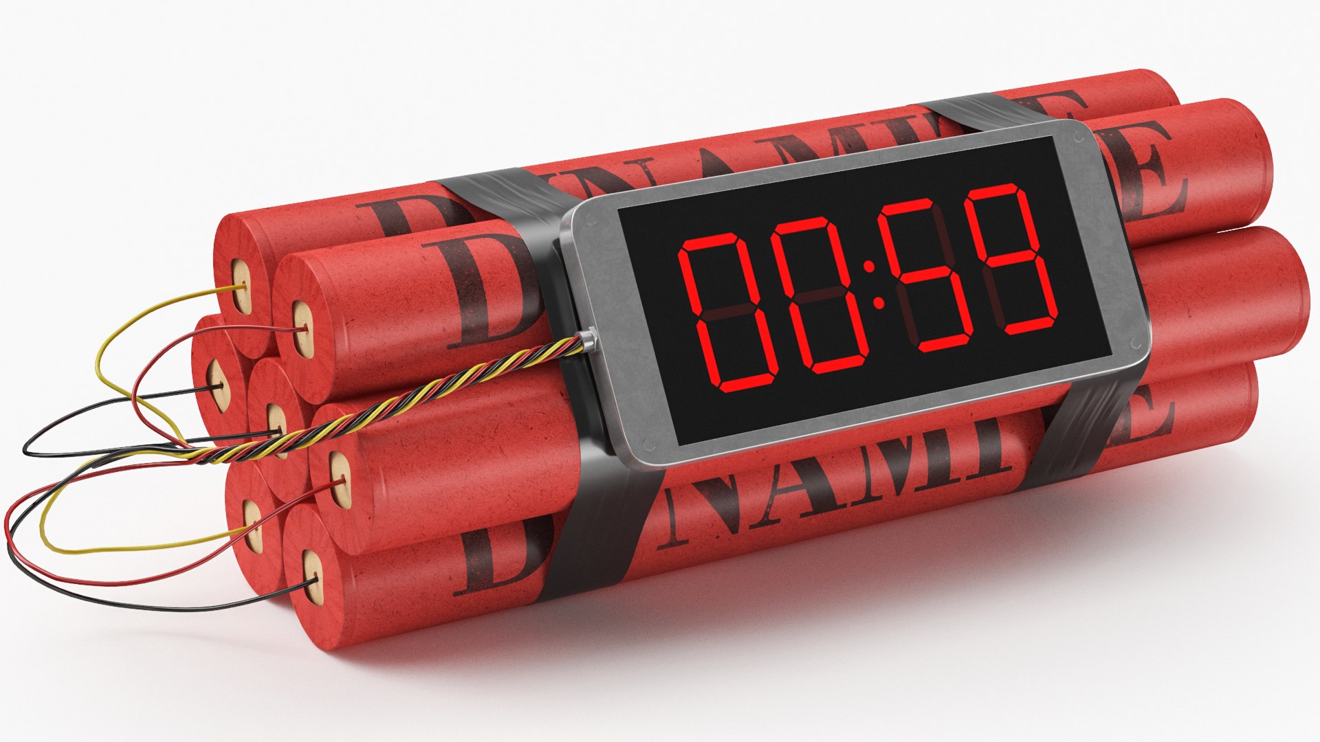 Timer Dynamite Bomb model - TurboSquid 2102081