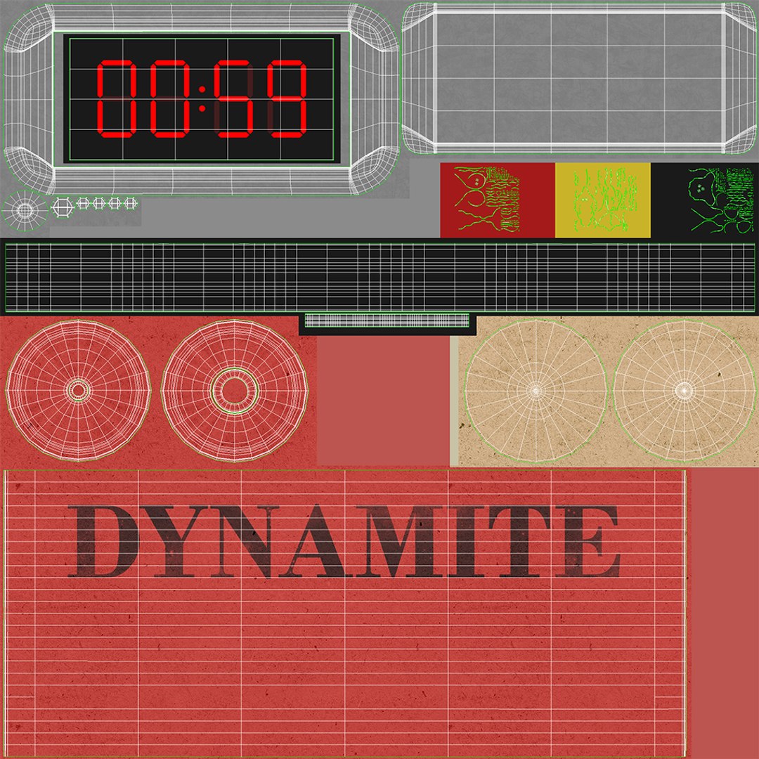 Timer Dynamite Bomb Model - TurboSquid 2102081