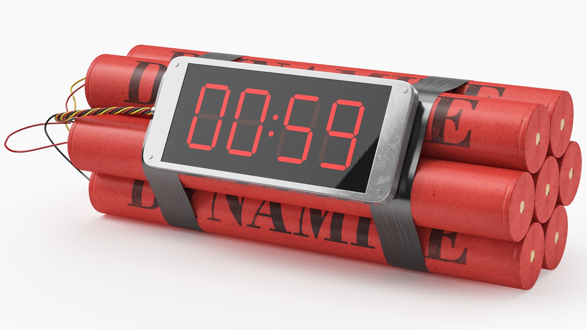 Timer Dynamite Bomb Model - TurboSquid 2102081