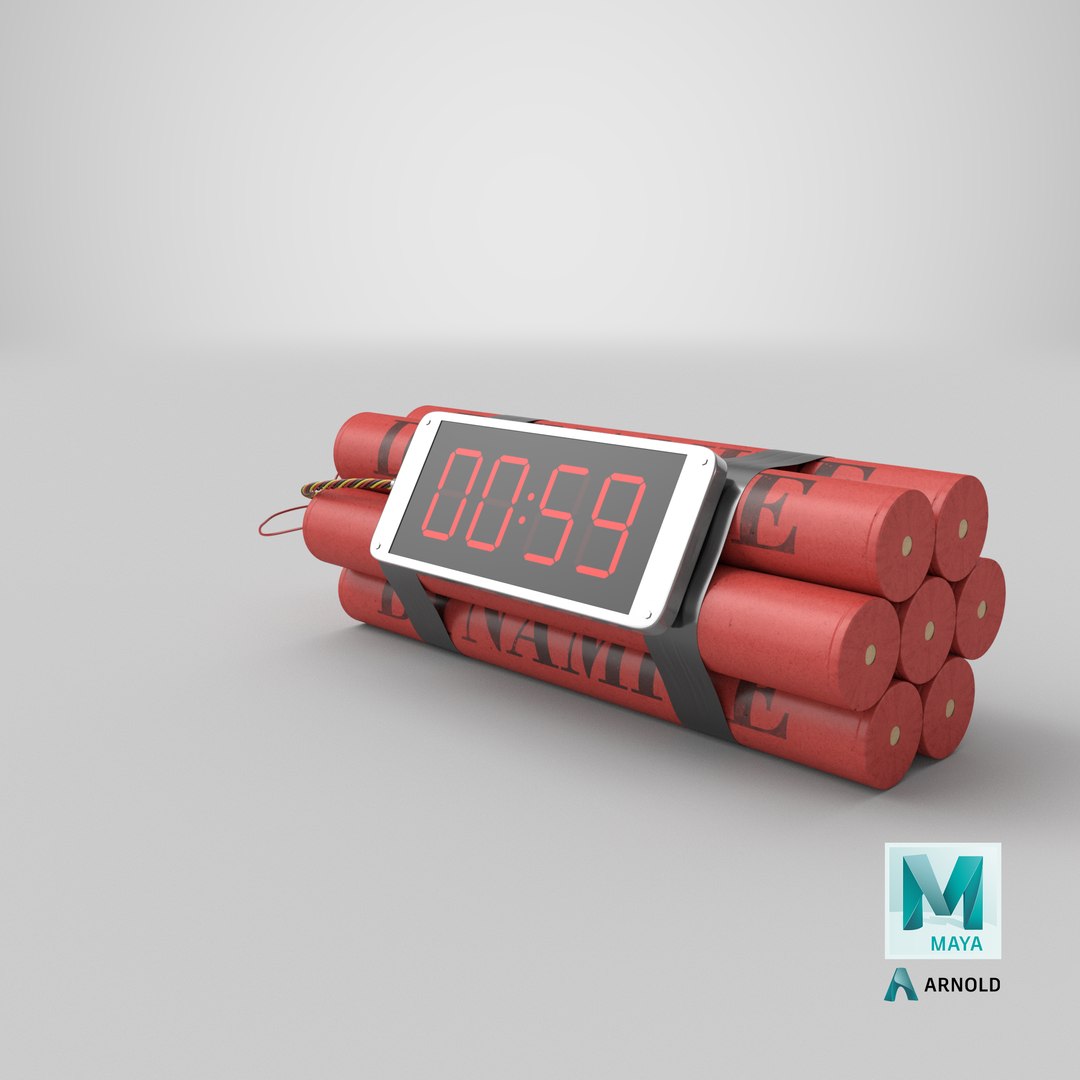 Timer Dynamite Bomb Model - TurboSquid 2102081