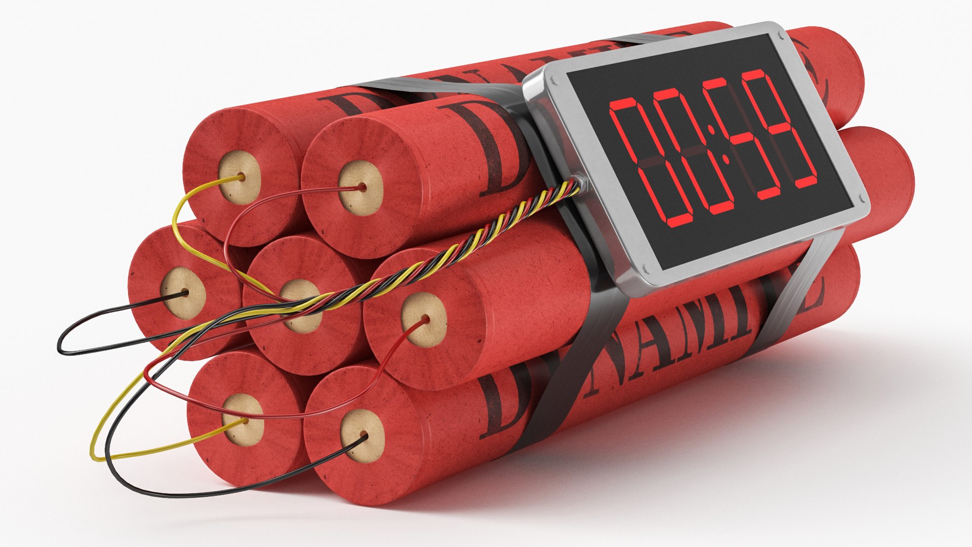 Timer Dynamite Bomb Model - TurboSquid 2102081