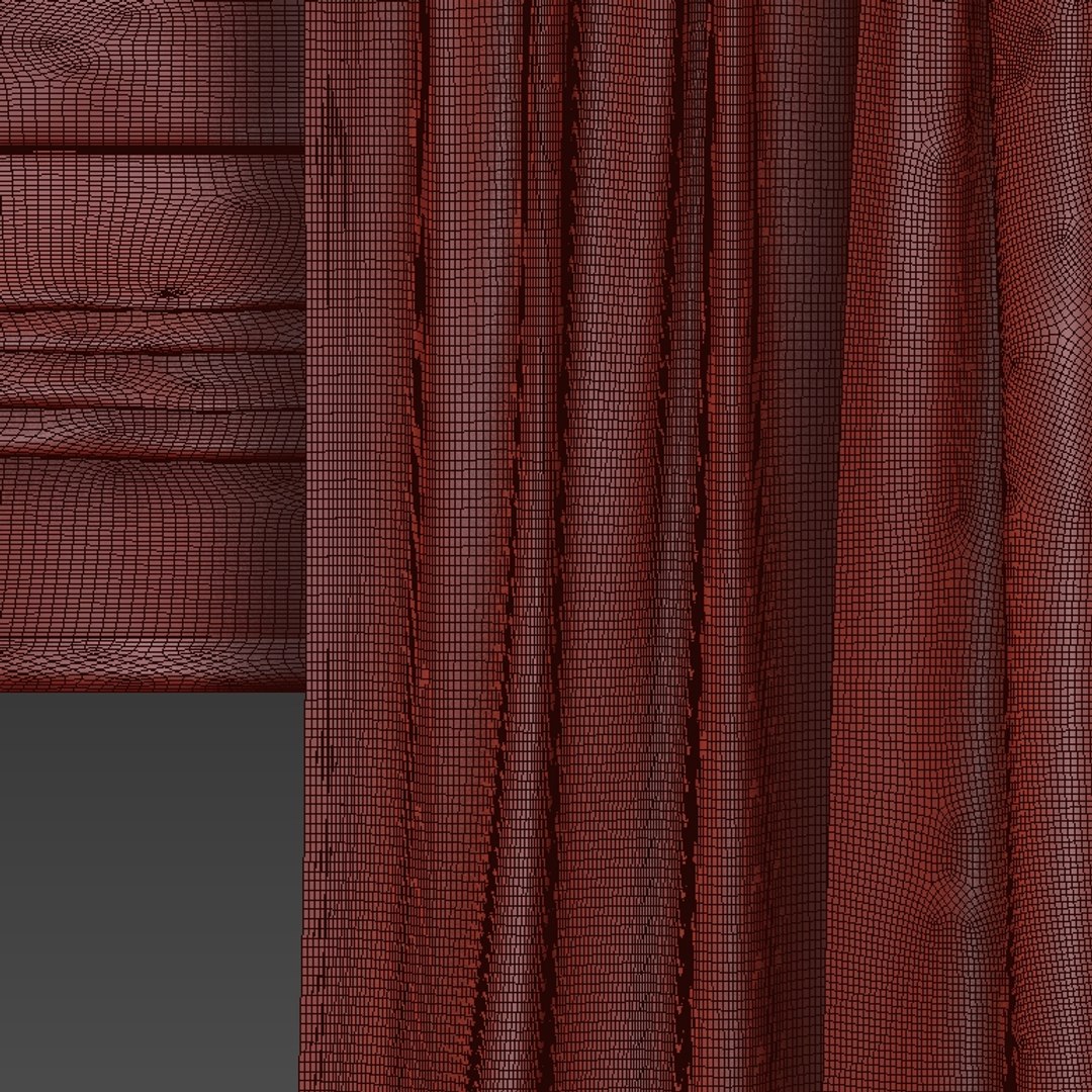 Blind brown tulle 3D model - TurboSquid 1377249