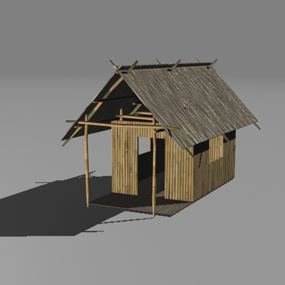 3D Bamboo Hut Model - TurboSquid 366511