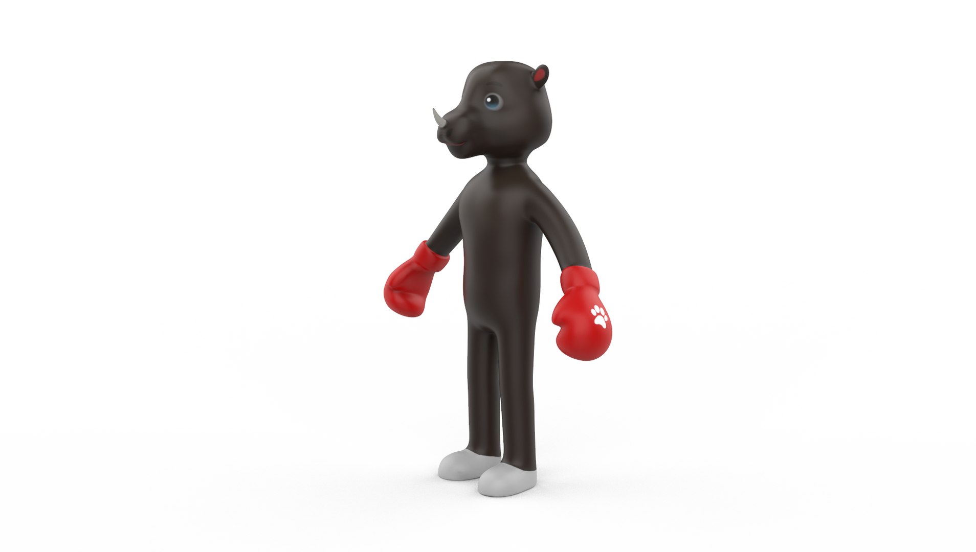 3D Boxing Rhino Animal Animated model - TurboSquid 2163175