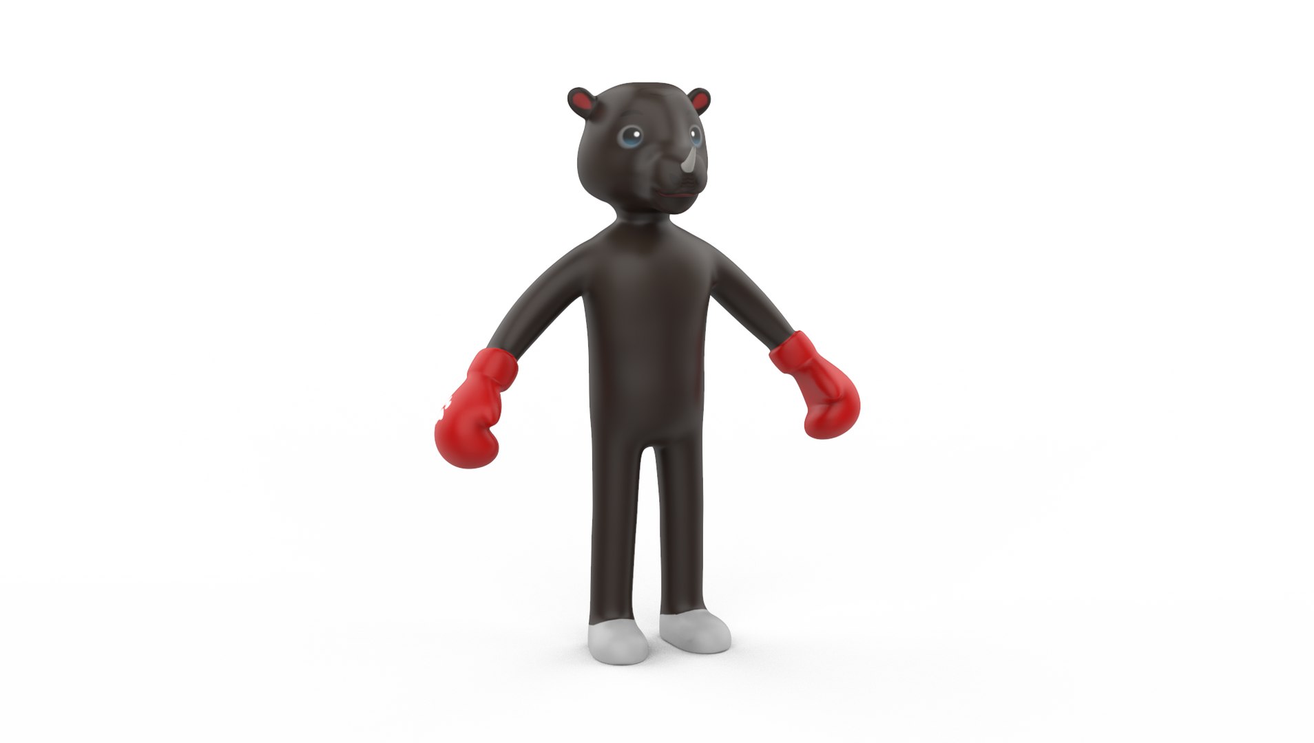 3D Boxing Rhino Animal Animated model - TurboSquid 2163175