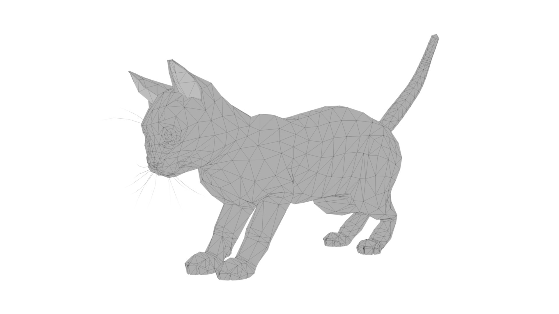 3D White Black Cat Model - TurboSquid 1888036