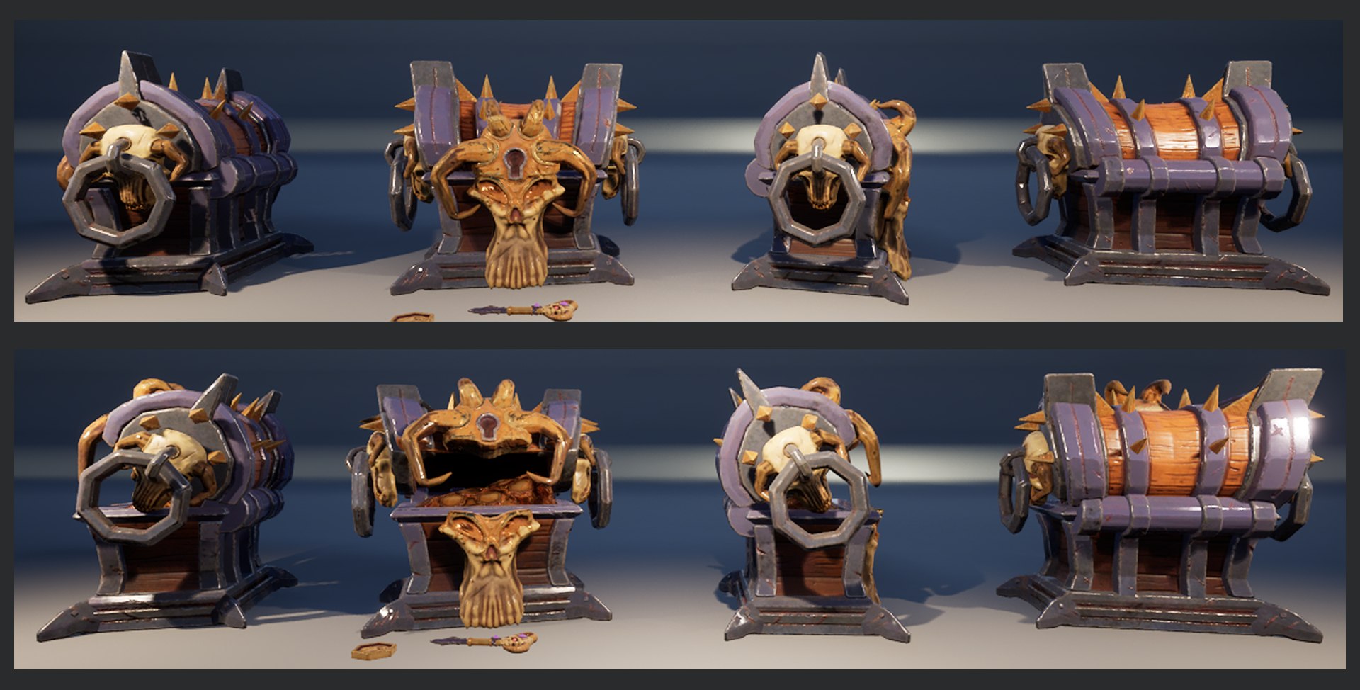 Stylized Demon Chest 3D Model - TurboSquid 2520154