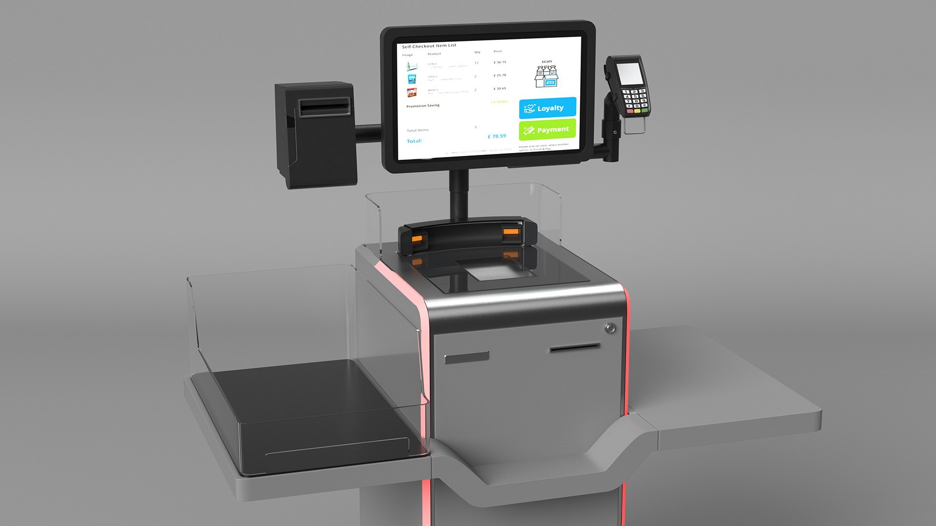 3D Retail Self Checkout System Grey - TurboSquid 2015782