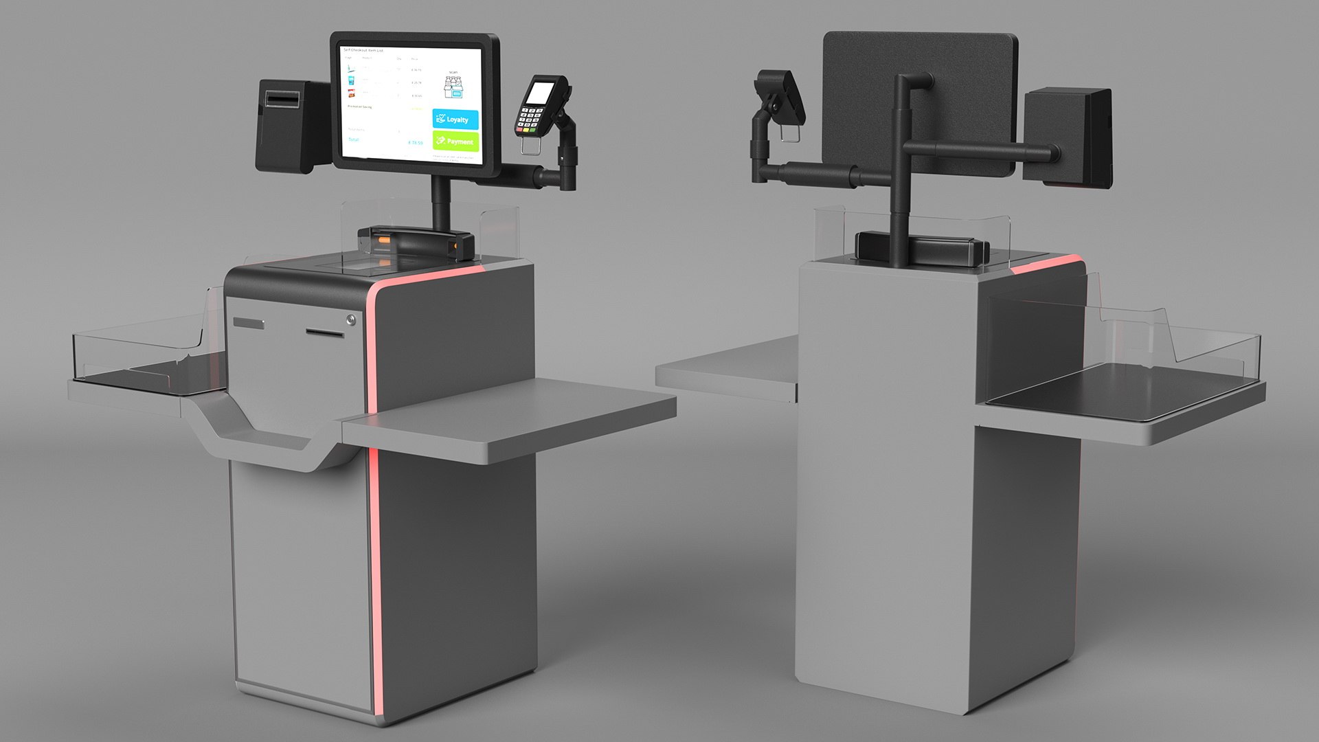 3D Retail Self Checkout System Grey - TurboSquid 2015782