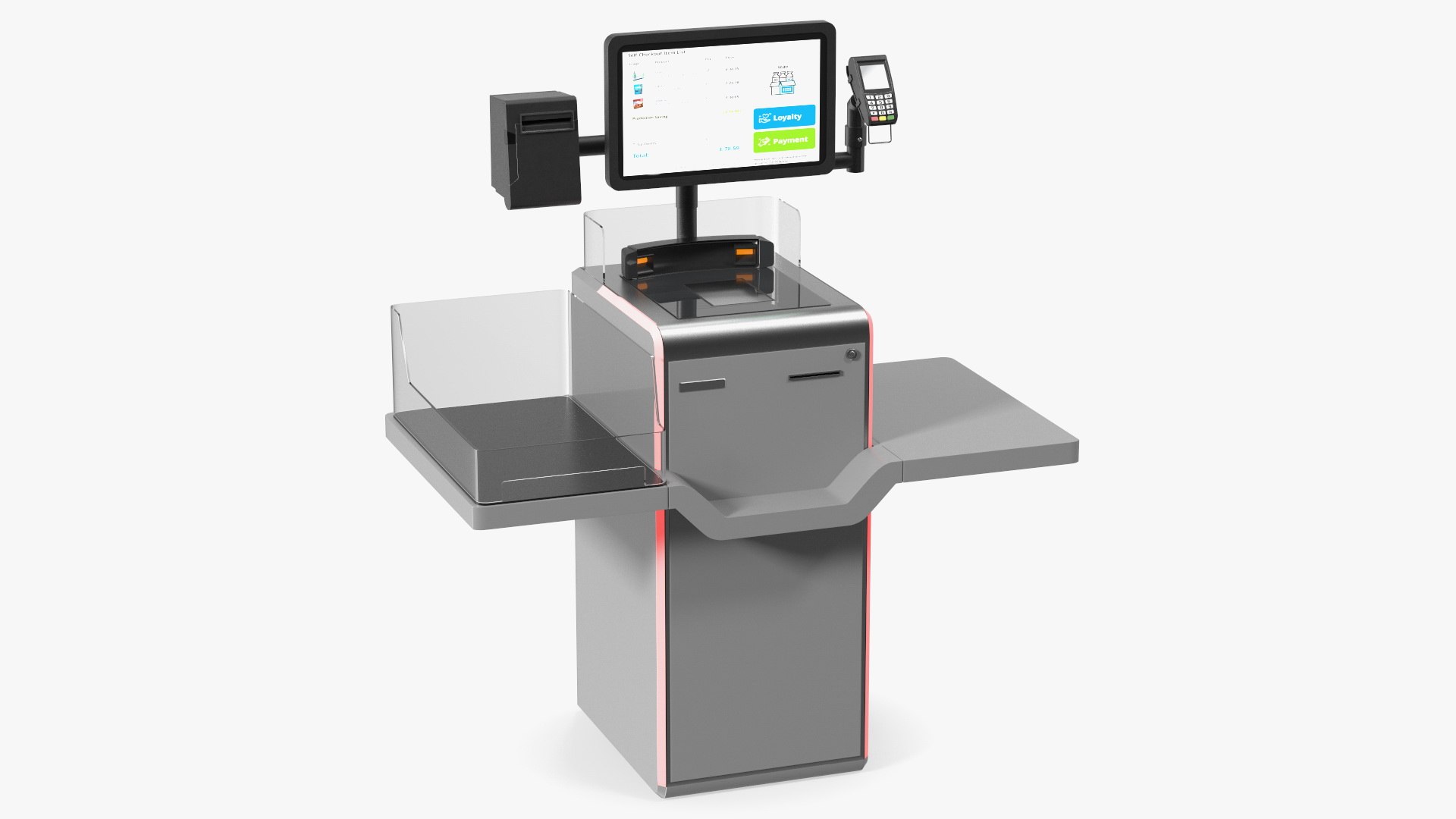 3d Retail Self Checkout System Grey Turbosquid 2015782 