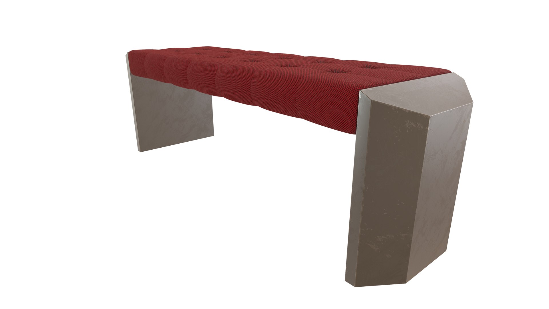 Modern Sofa Bench 3D Model AR VR Low-poly 3D model 3D model ...
