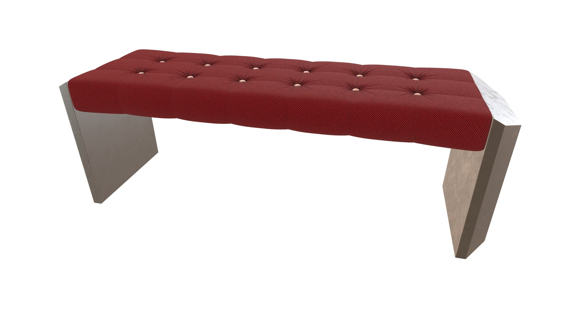 Modern Sofa Bench 3D Model AR VR Low-poly 3D model 3D model ...