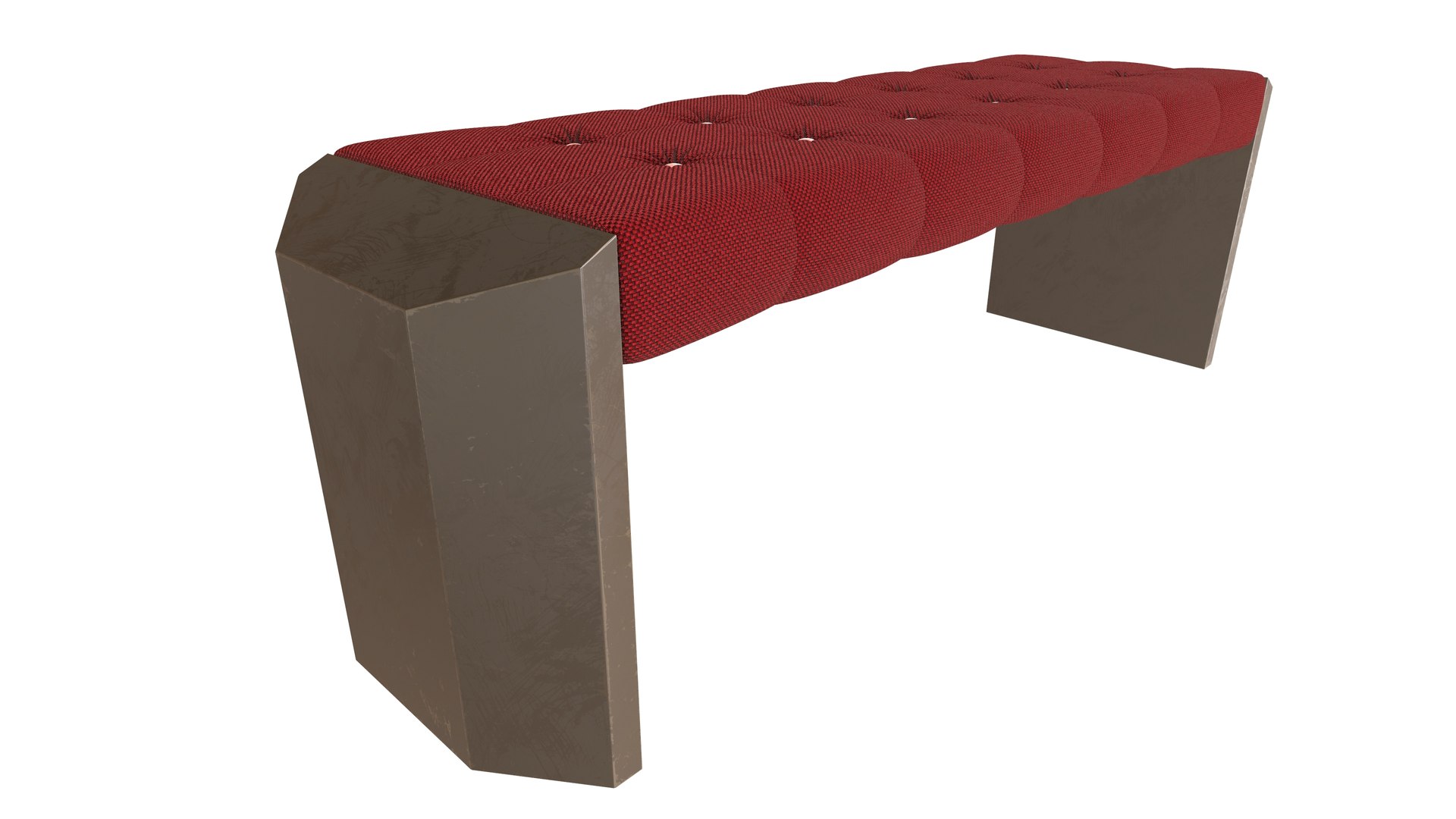 Modern Sofa Bench 3D Model AR VR Low-poly 3D model 3D model ...