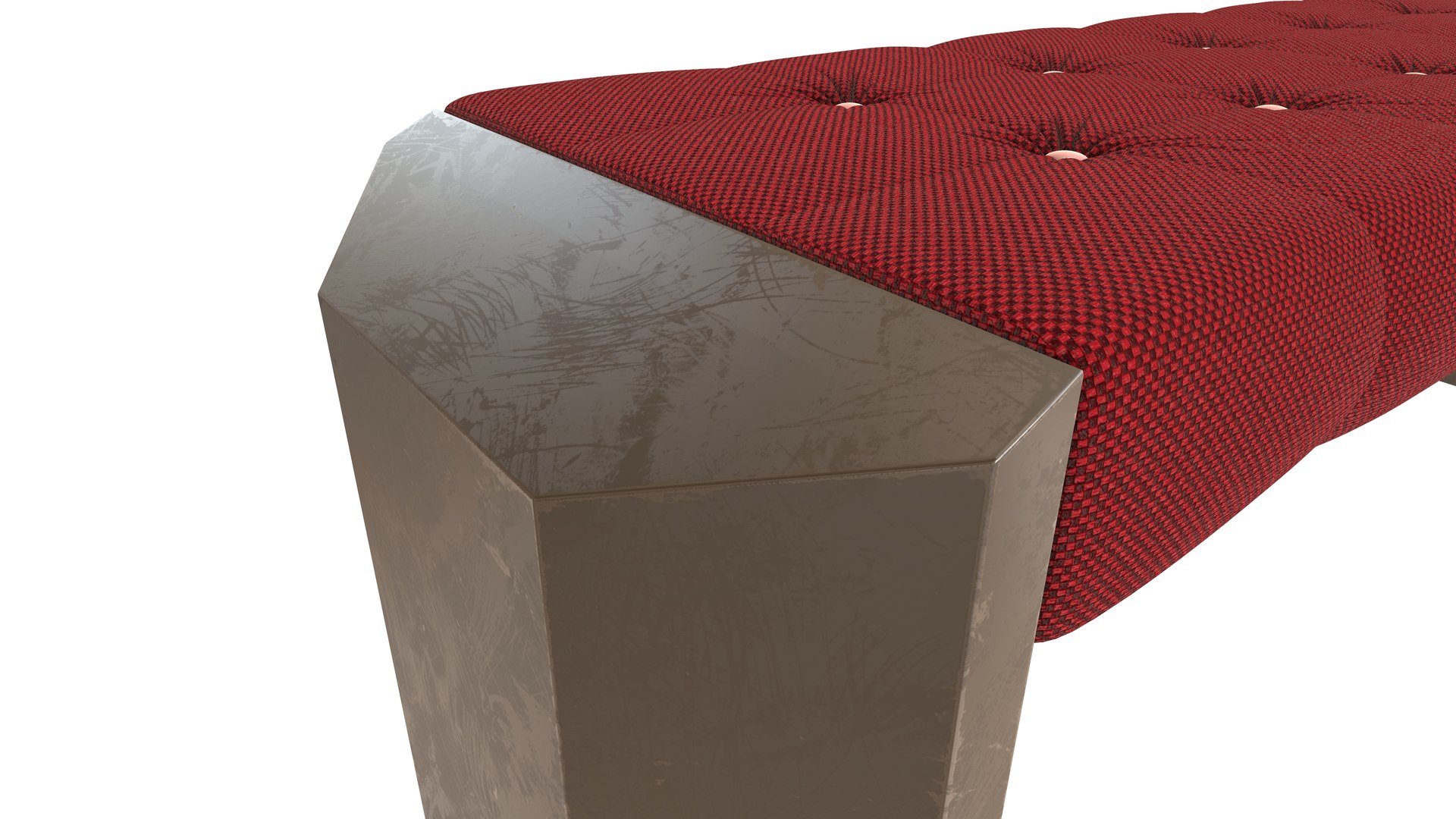 Modern Sofa Bench 3D Model AR VR Low-poly 3D model 3D model ...