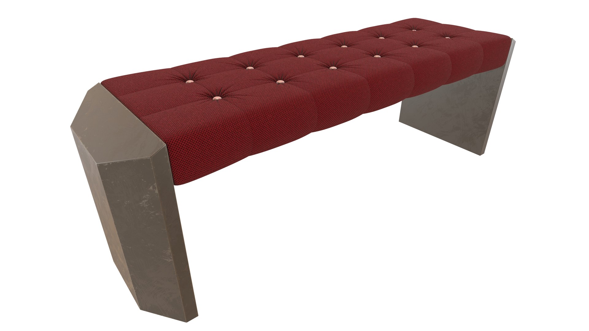 Modern Sofa Bench 3D Model AR VR Low-poly 3D model 3D model ...