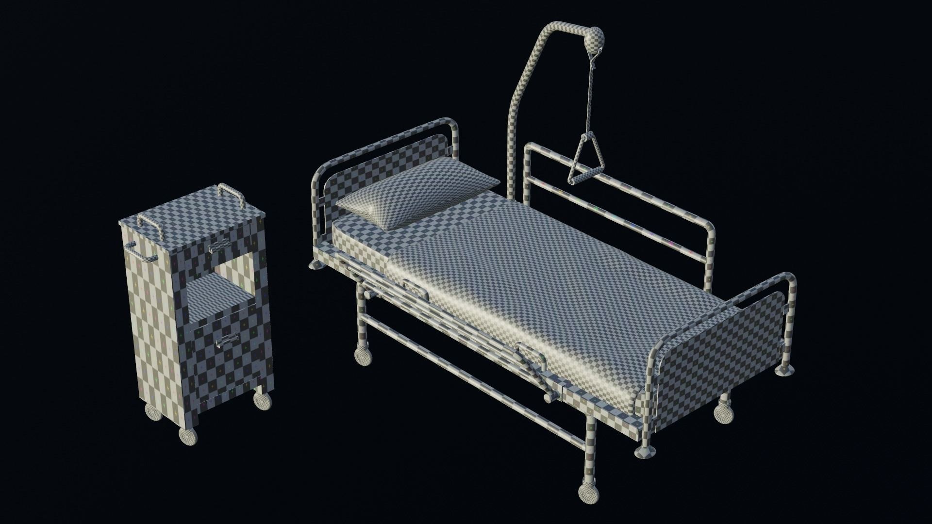 Hospital bed 3D model - TurboSquid 2132544