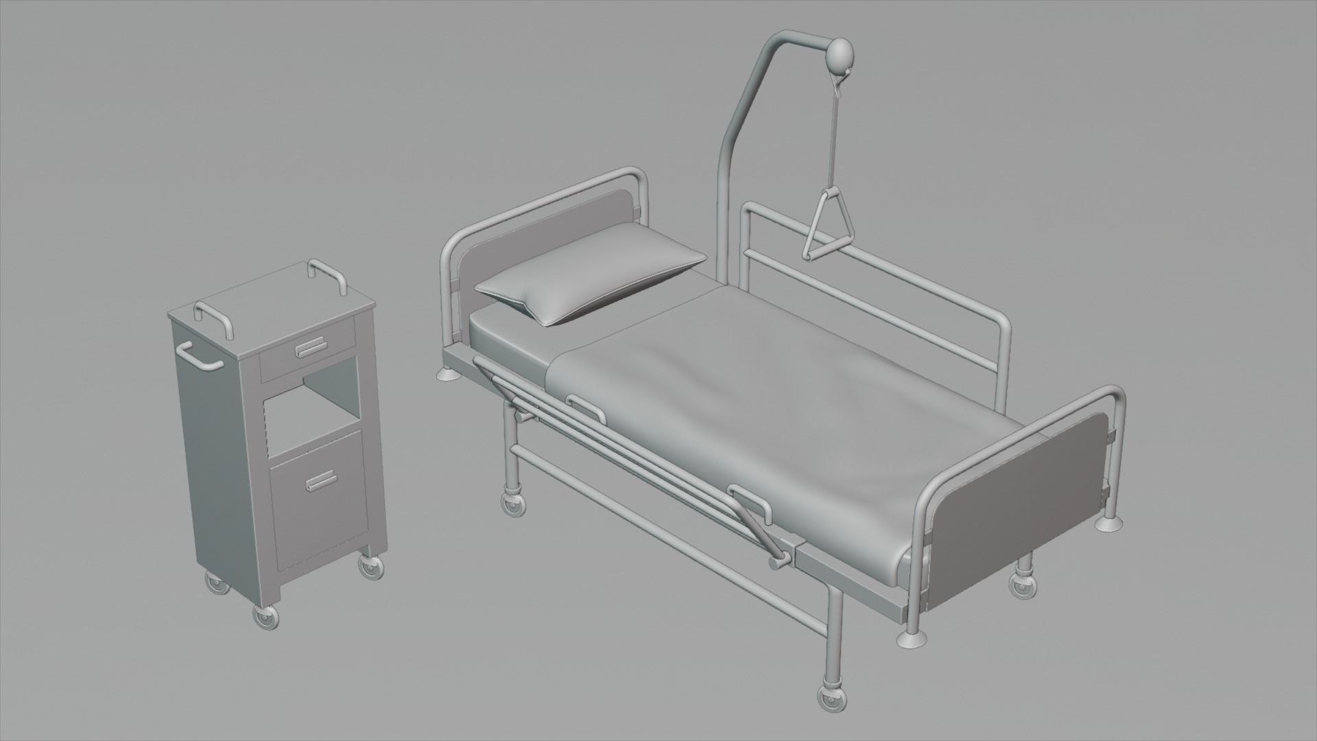 Hospital bed 3D model - TurboSquid 2132544